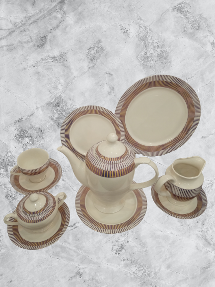 Bone tea set 6 person serving – AlWassay Crockery